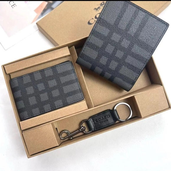 Coach | Accessories | Coach Mens 3 In Wallet Boxed Gift Set In ...